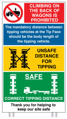 Quarry sign example 1200x2100mm - Direct Signs