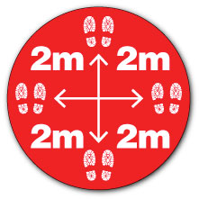 2 METRES (Floor Sign) - Direct Signs
