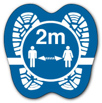 2 Metres footprint... (Floor Sign) - Direct Signs