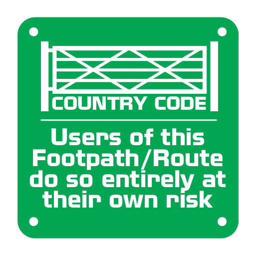 COUNTRY CODE Users of this Footpath/Route do so entirely at their own ...