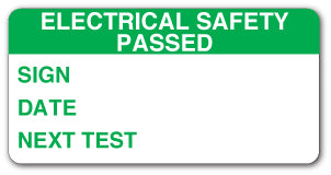 ELECTRICAL SAFETY PASSED...(Vinyl) - Direct Signs