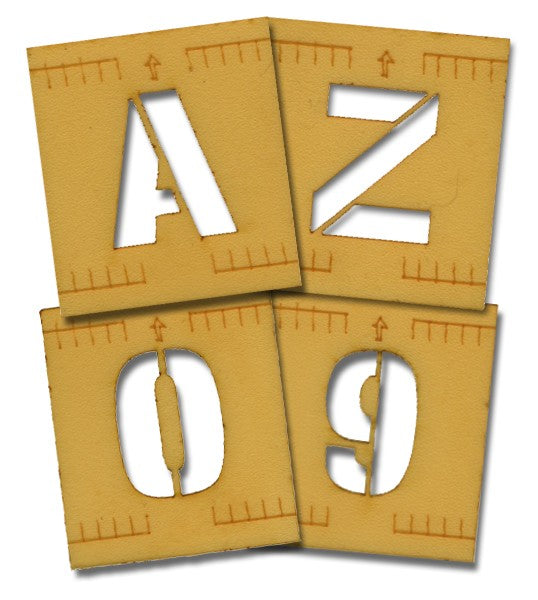 Stencils Letters & Numbers Pack - 100mm - Direct Signs