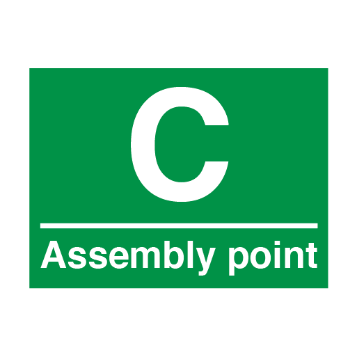 Fire Assembly Point with Space for Numbers & Letters - Direct Signs